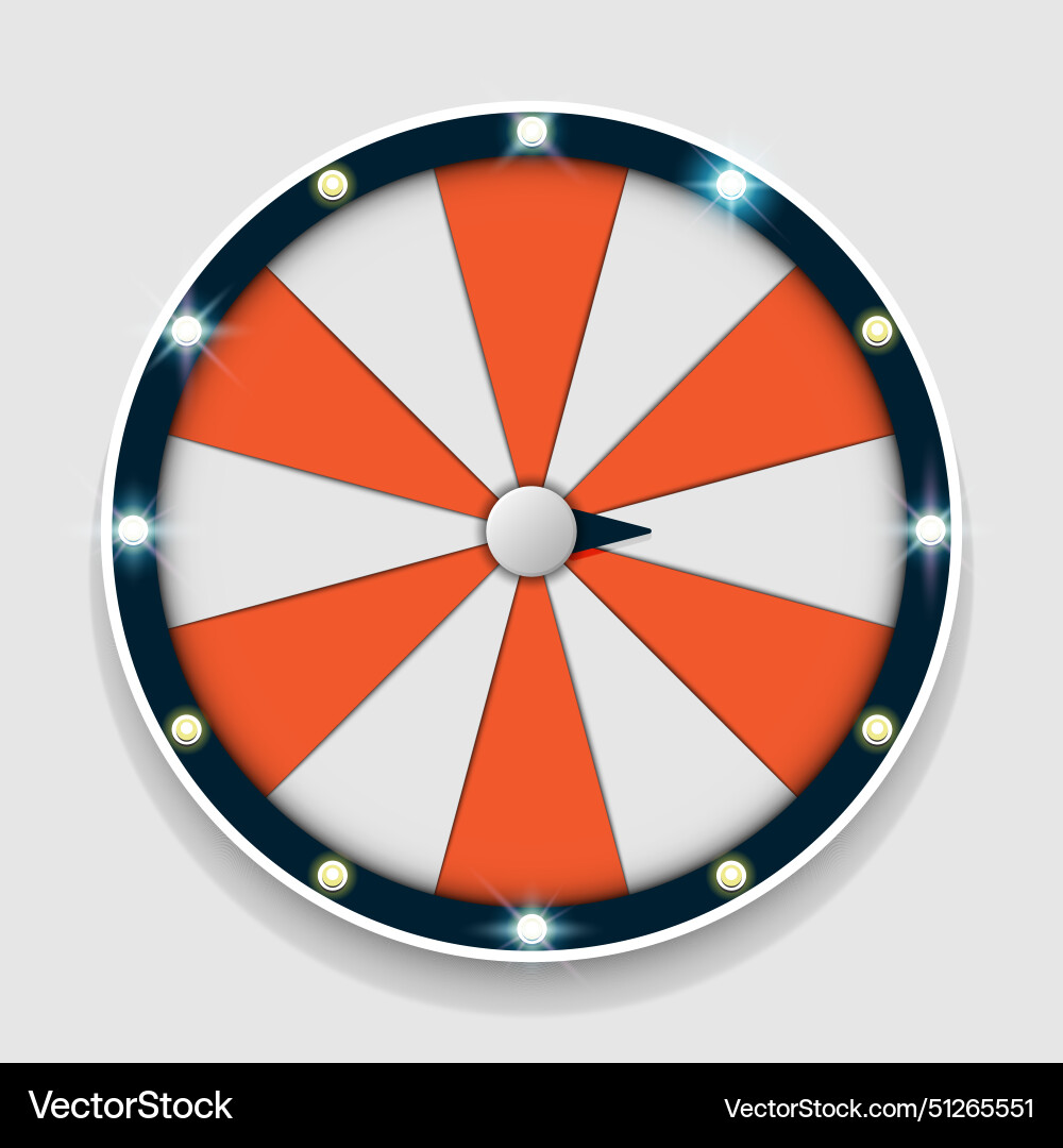 Empty spinning fortune wheel lucky roulette Vector Image