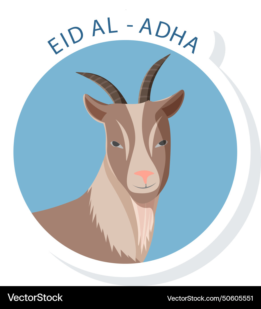 Goat head sticker Royalty Free Vector Image - VectorStock