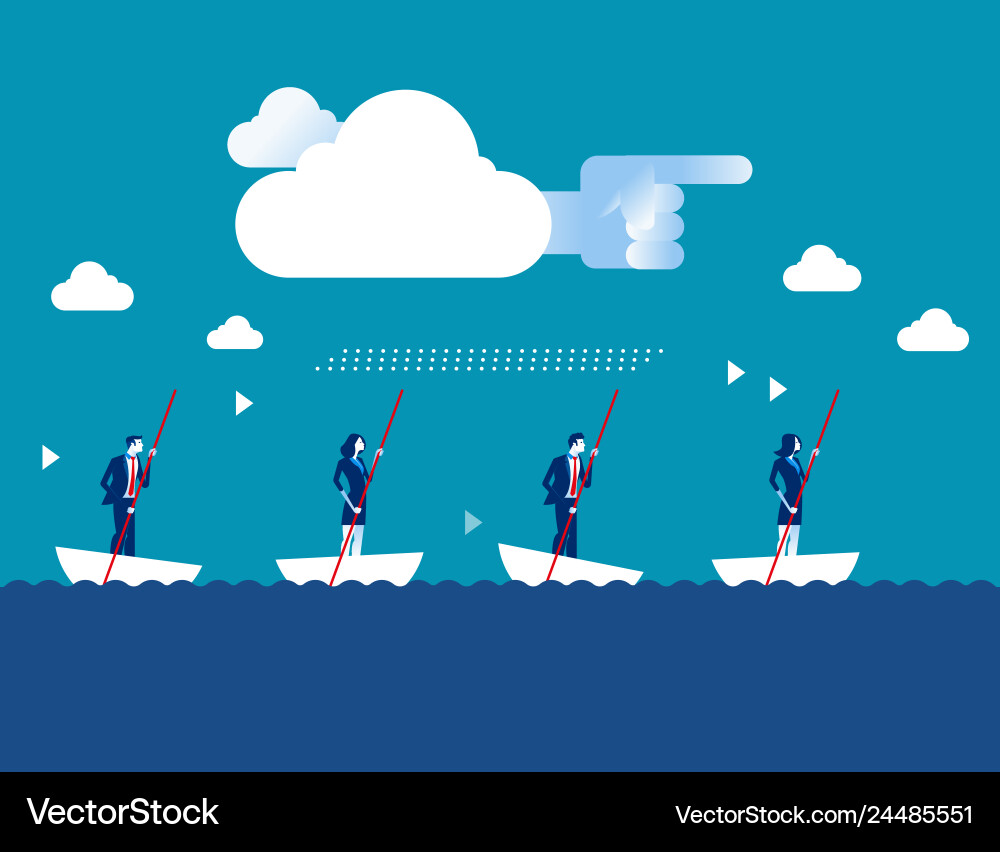 Guide business and direction concept Royalty Free Vector