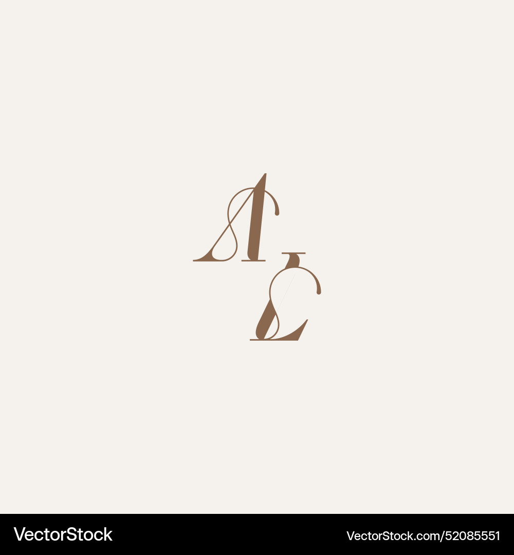 Initial monogram logo wedding concept design Vector Image