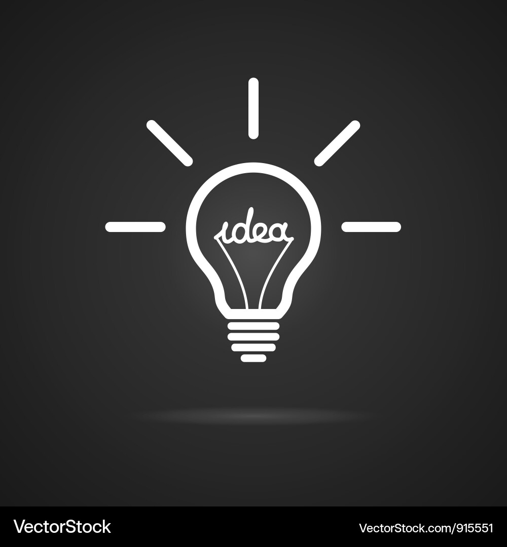 Inspiration bulb Royalty Free Vector Image - VectorStock