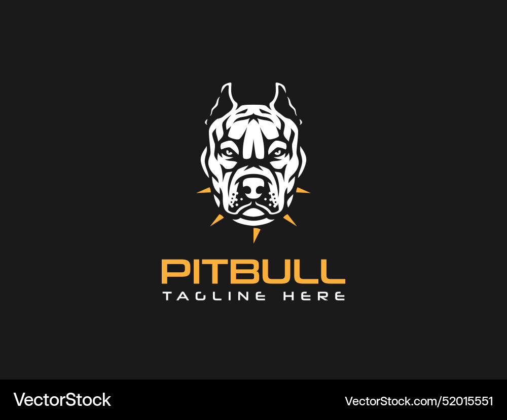Pitbull dog logo Royalty Free Vector Image - VectorStock