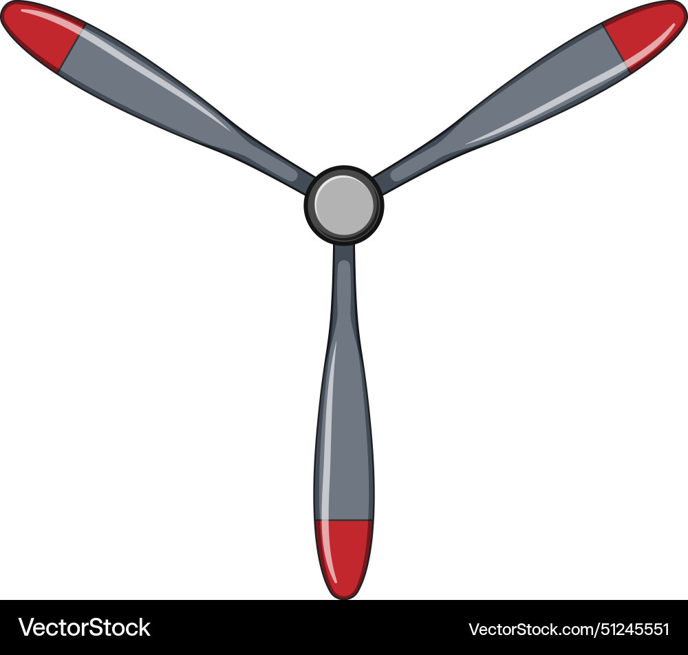 Plane propeller cartoon Royalty Free Vector Image