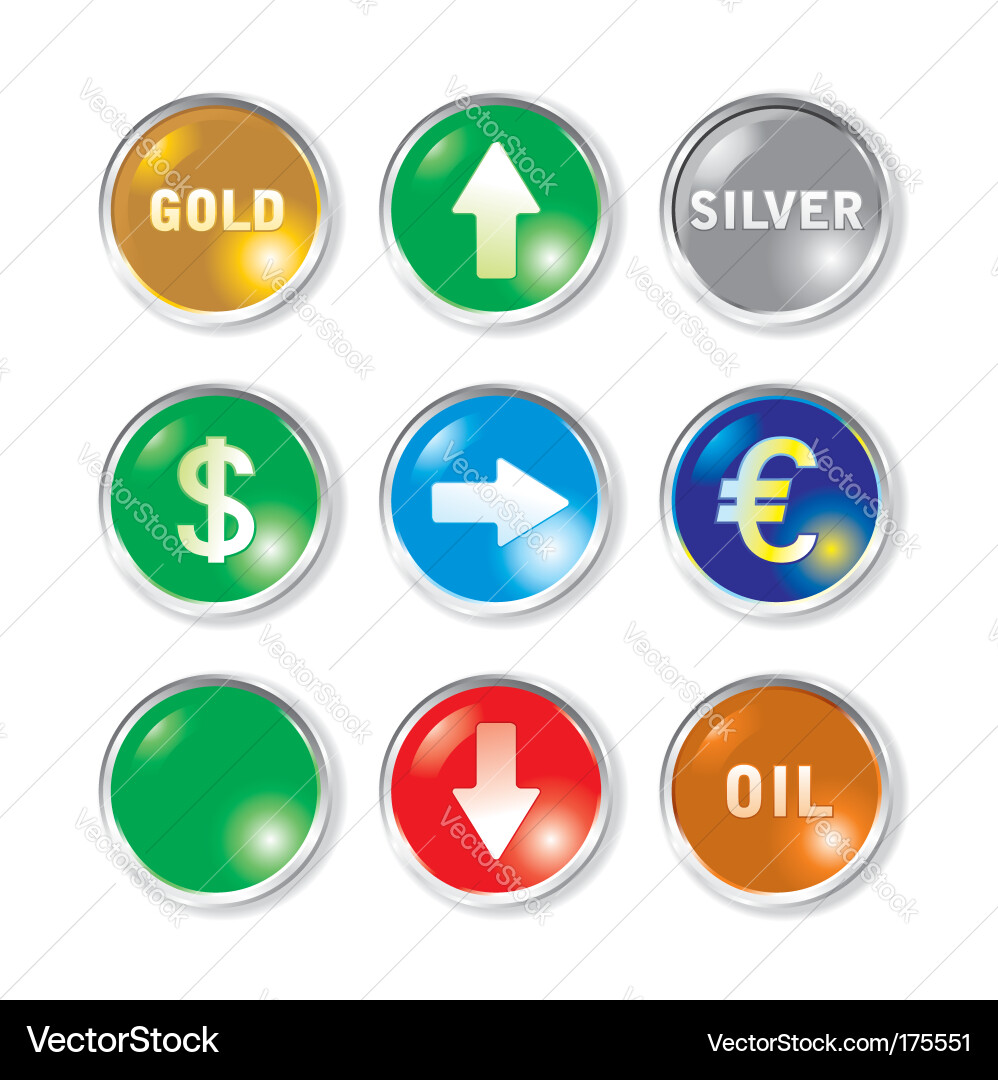 Runde Icons nach Marken Lizenzfreies Vektorbild