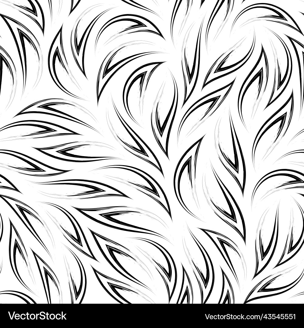 Seamless monochrome pattern stylized flame Vector Image