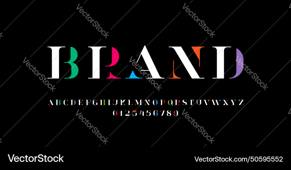 Alphabet design decorative font Royalty Free Vector Image