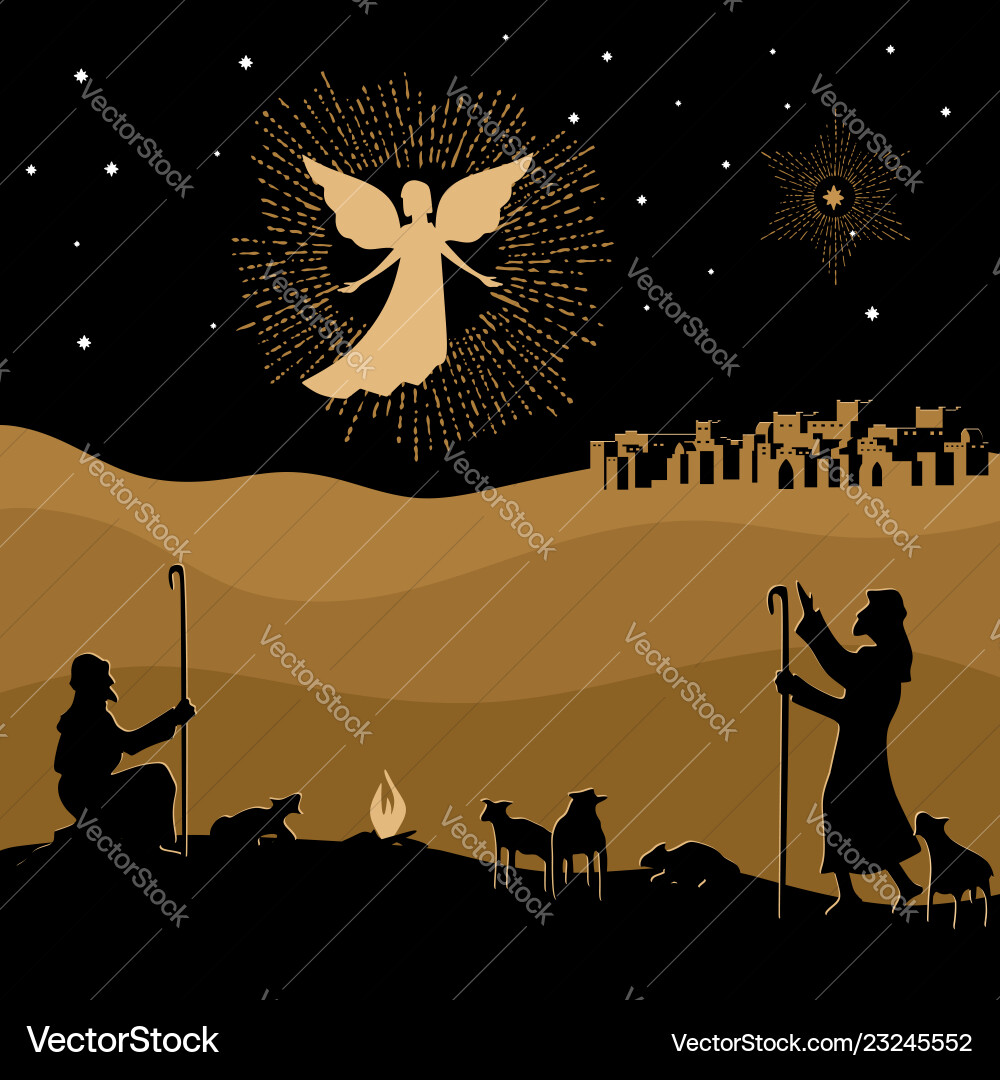 Bethlehem Nativity Scene Royalty Free Vector Image