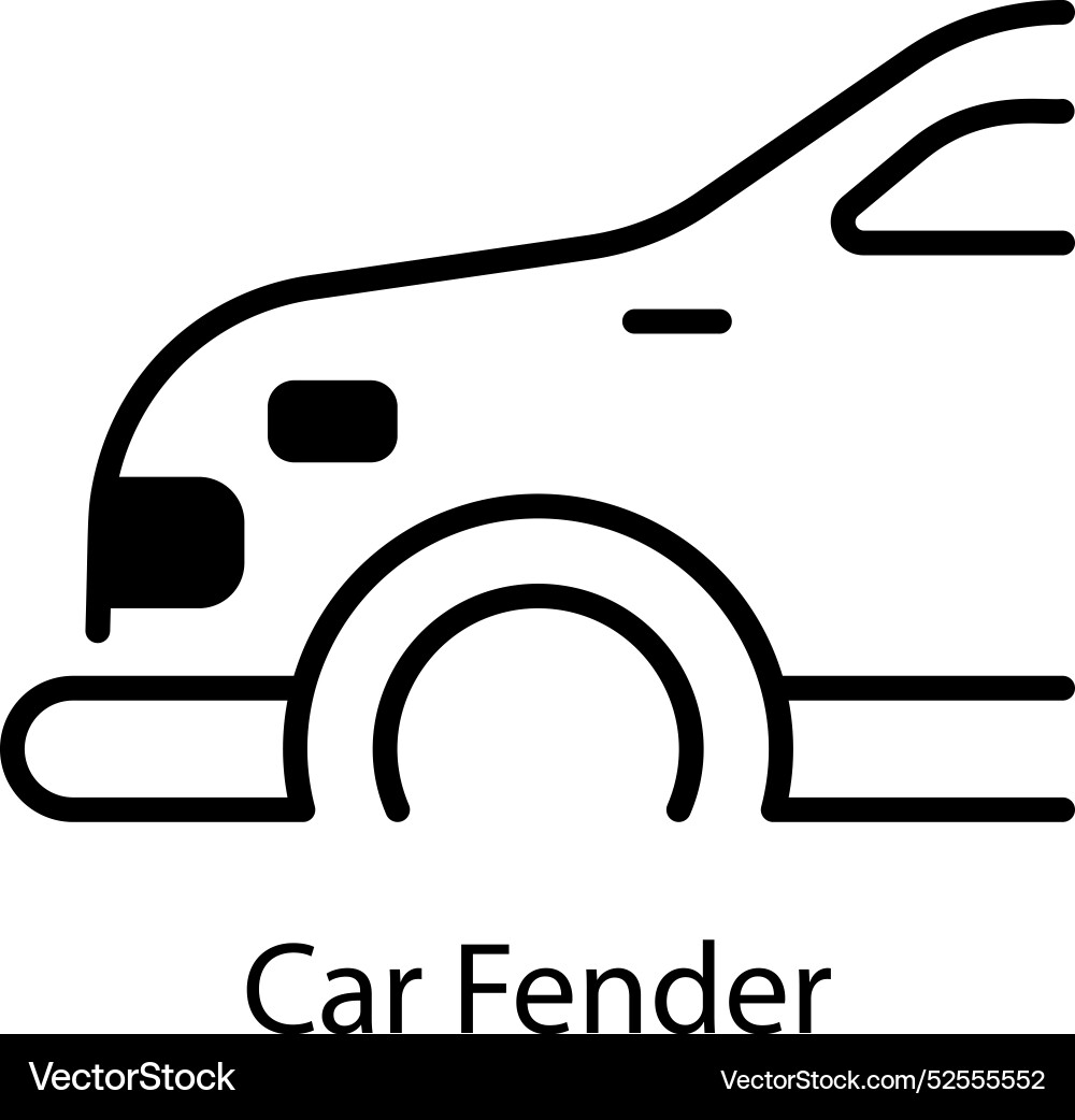Car fender Royalty Free Vector Image - VectorStock