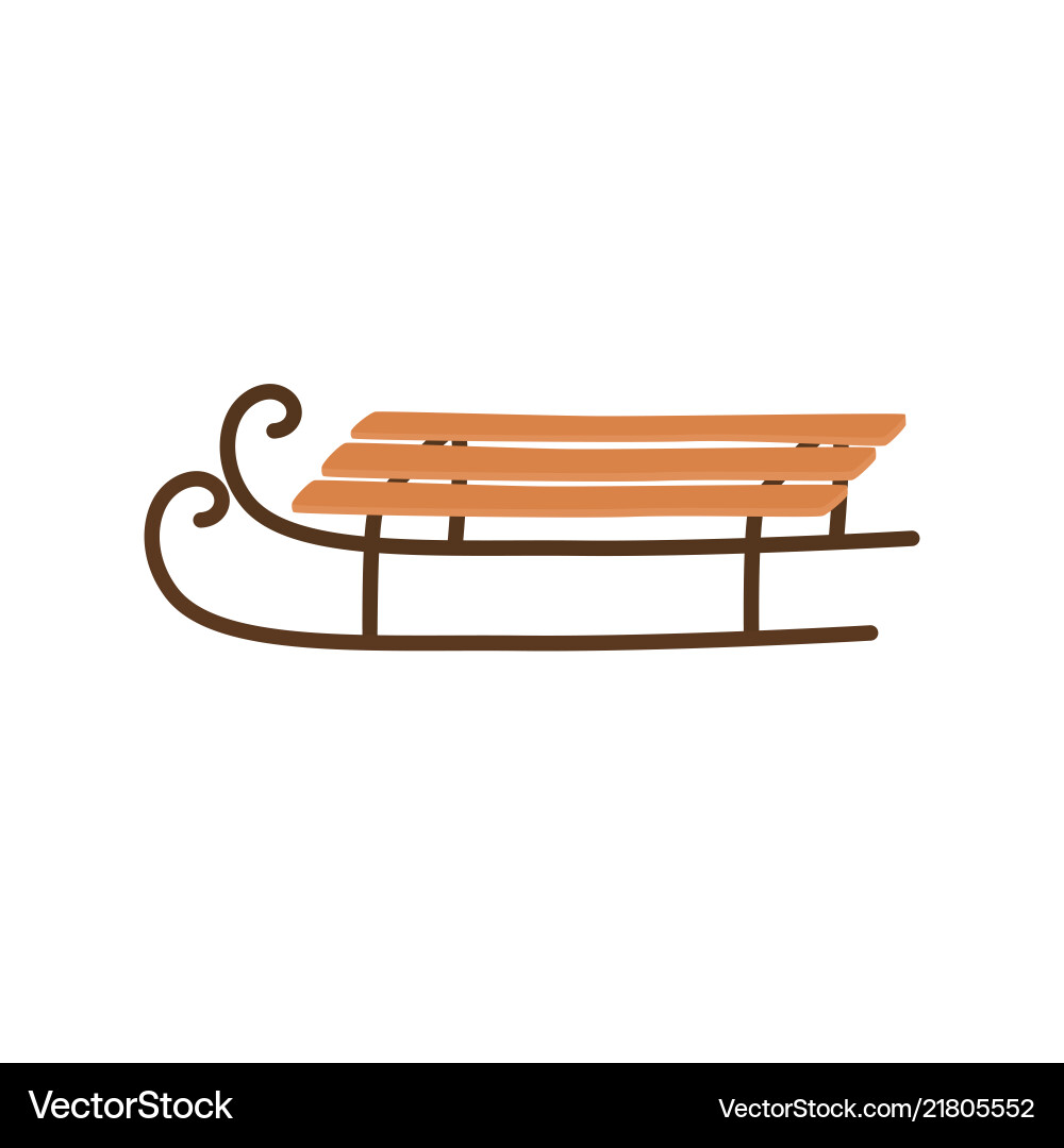 Cartoon Sled for Kids Royalty Free Vector Image