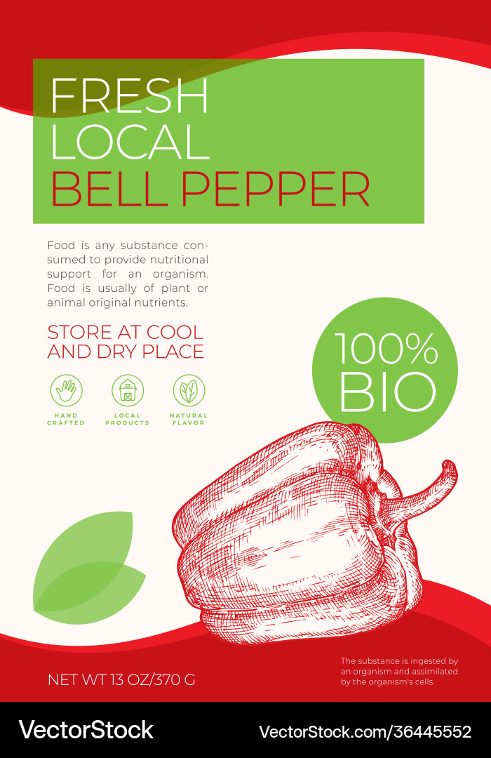 Fresh local vegetables label template abstract Vector Image