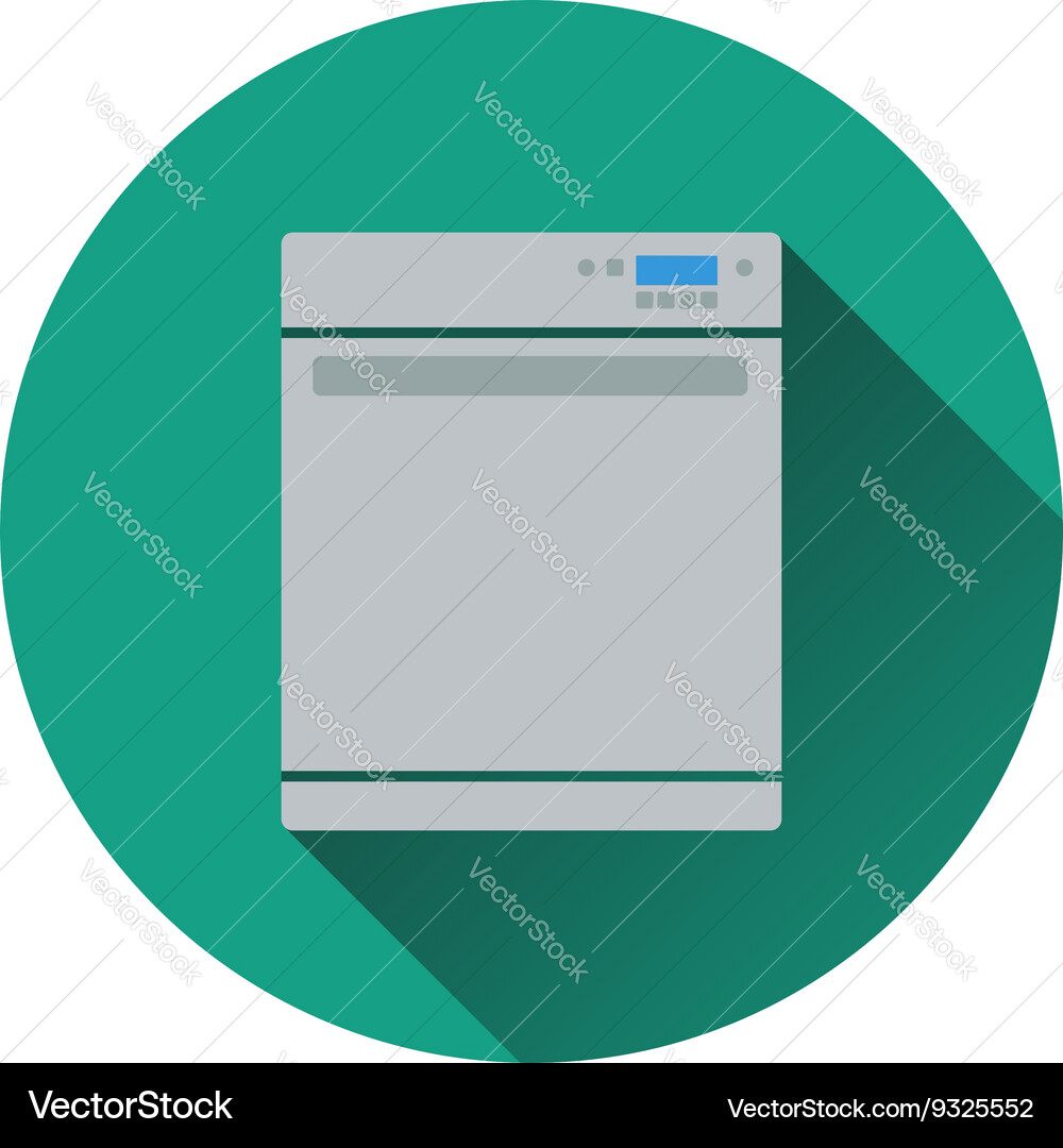Kitchen dishwasher machine icon Royalty Free Vector Image