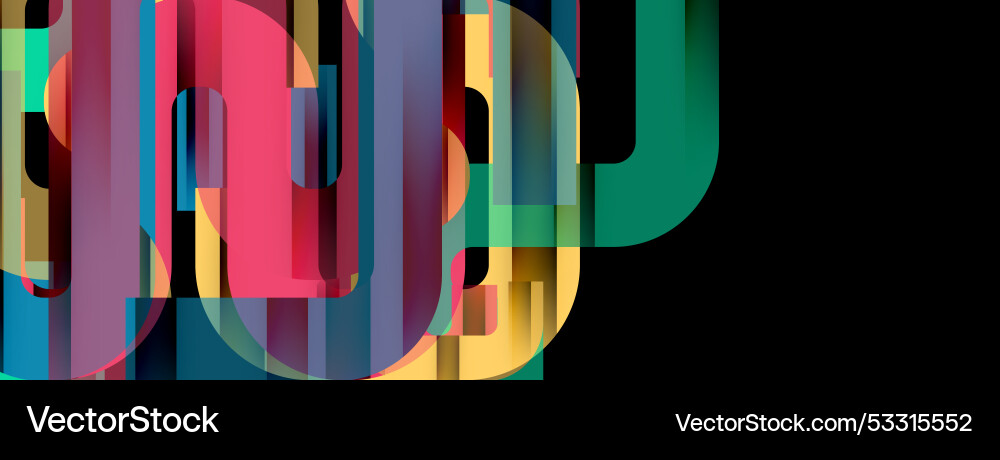 Lines abstract letter style design background Vector Image