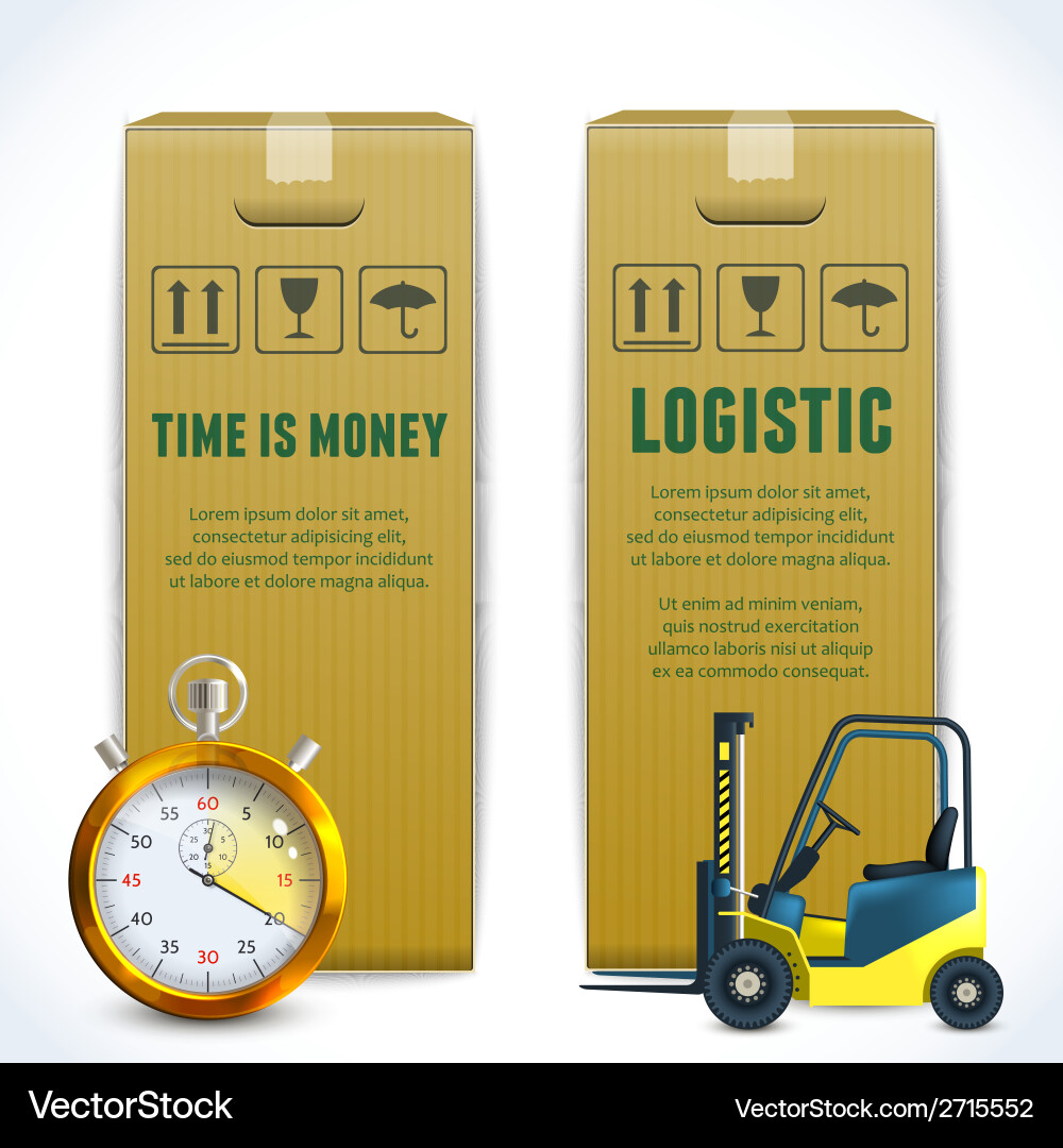 Logistic vertical banners Royalty Free Vector Image