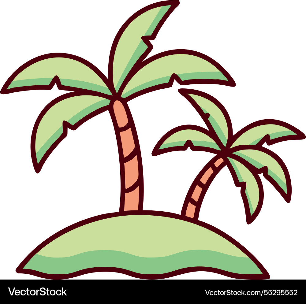 Palm grove icon Royalty Free Vector Image - VectorStock