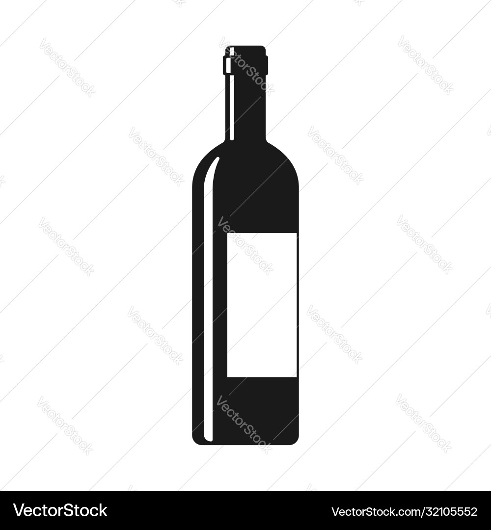 Wine bottle Royalty Free Vector Image - VectorStock