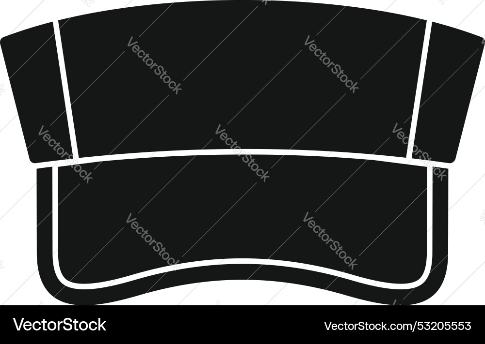 Black sun visor cap template for branding Vector Image