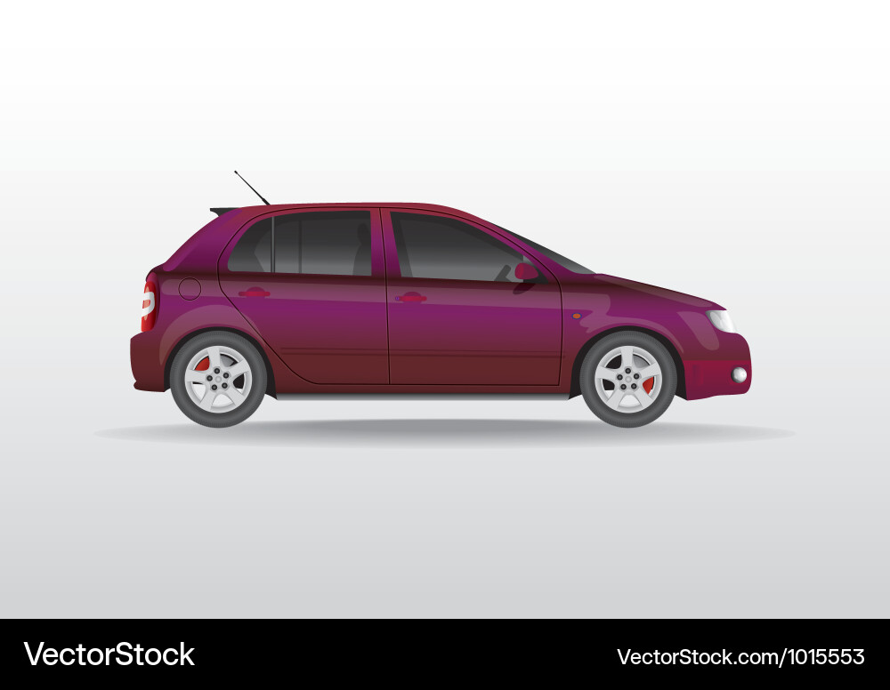 Car side view Royalty Free Vector Image - VectorStock