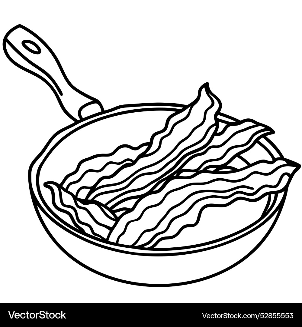 Crispy bacon ready to sizzle Royalty Free Vector Image