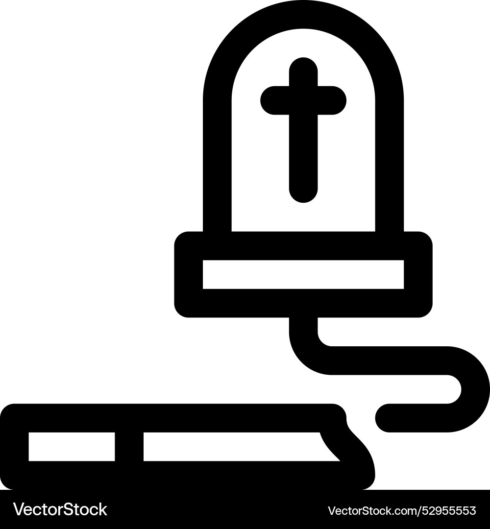 Death icon thin linear style design isolated Vector Image