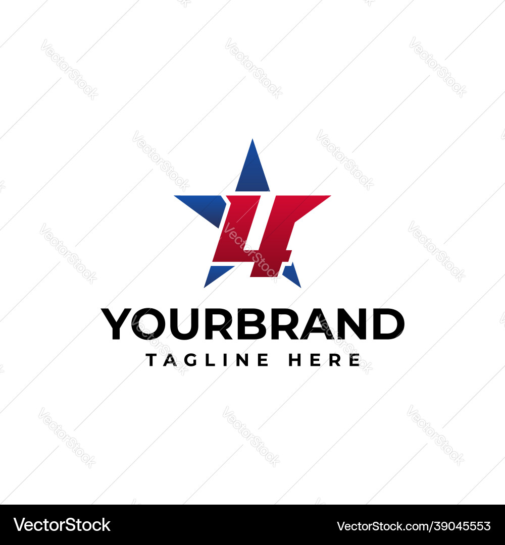 Modern Star Logo Template Royalty Free Vector Image