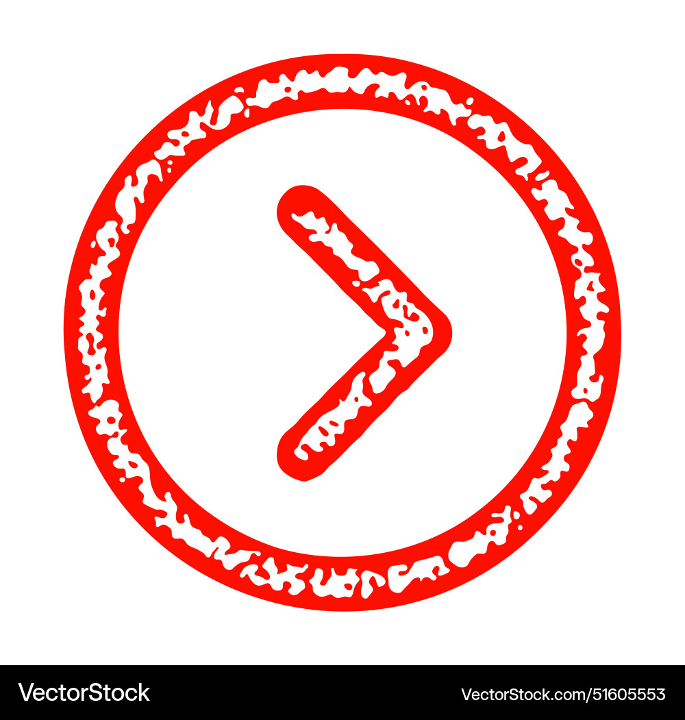 Red circular arrow icon Royalty Free Vector Image