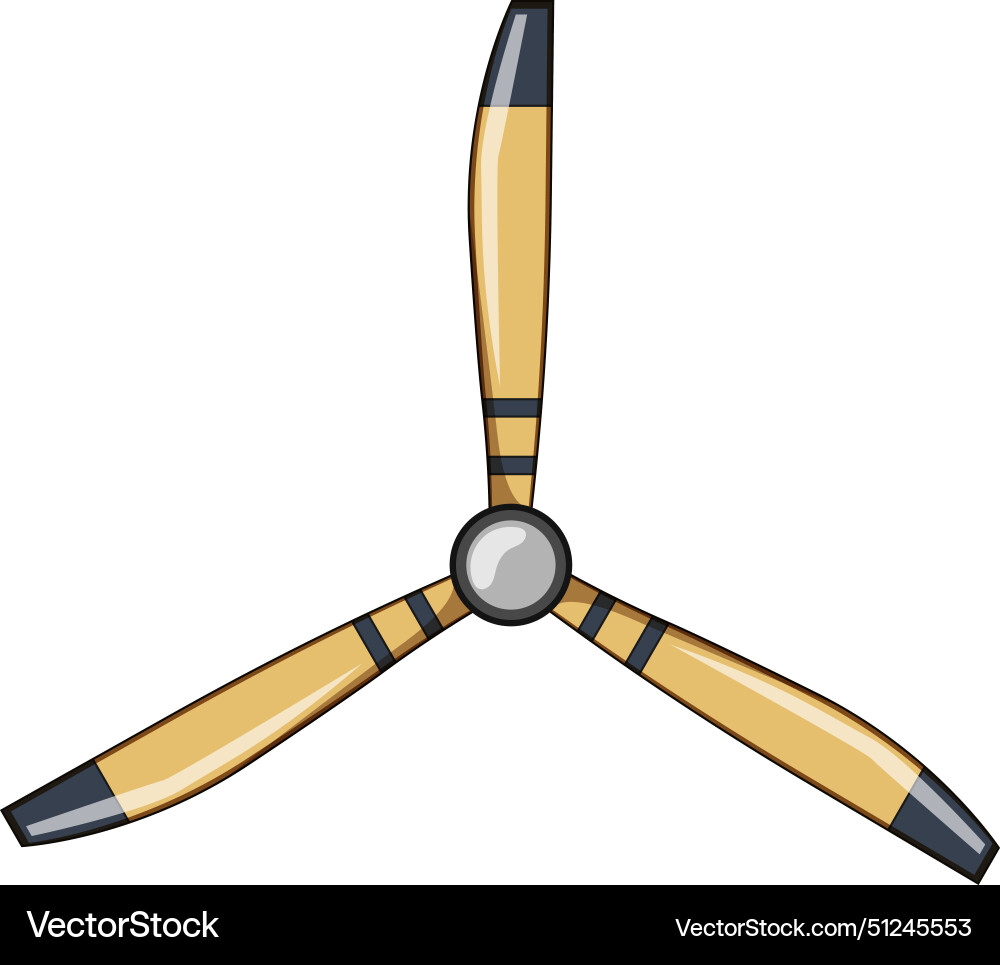Rotor propeller cartoon Royalty Free Vector Image