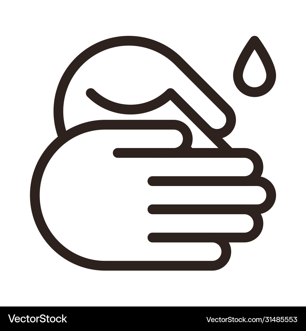 Wash hands sign Royalty Free Vector Image - VectorStock