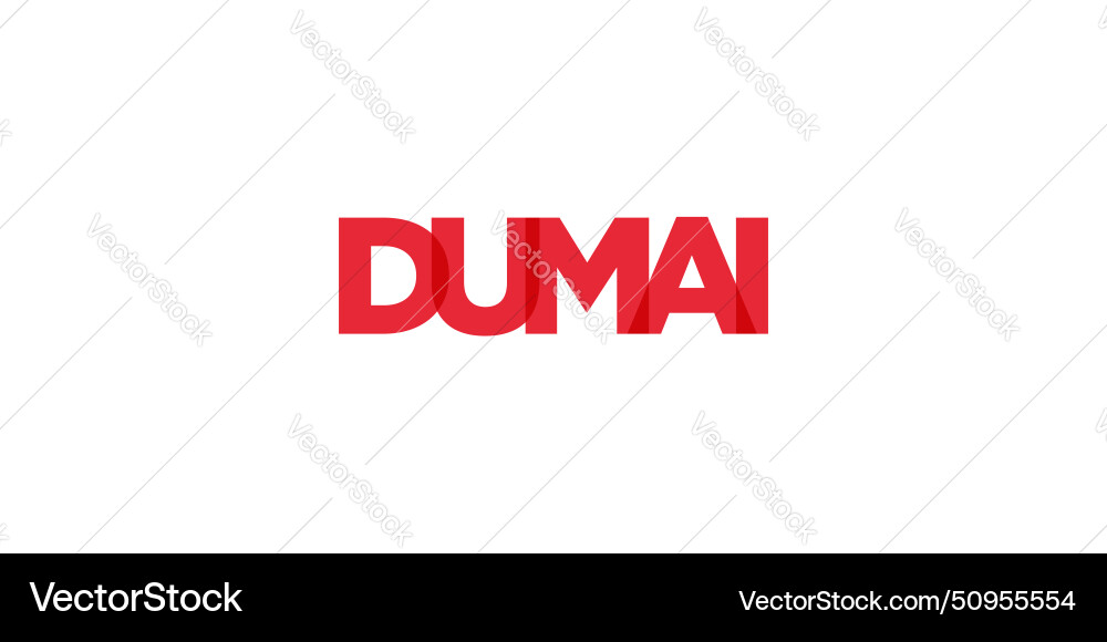 Dumai in the indonesia emblem design features Vector Image