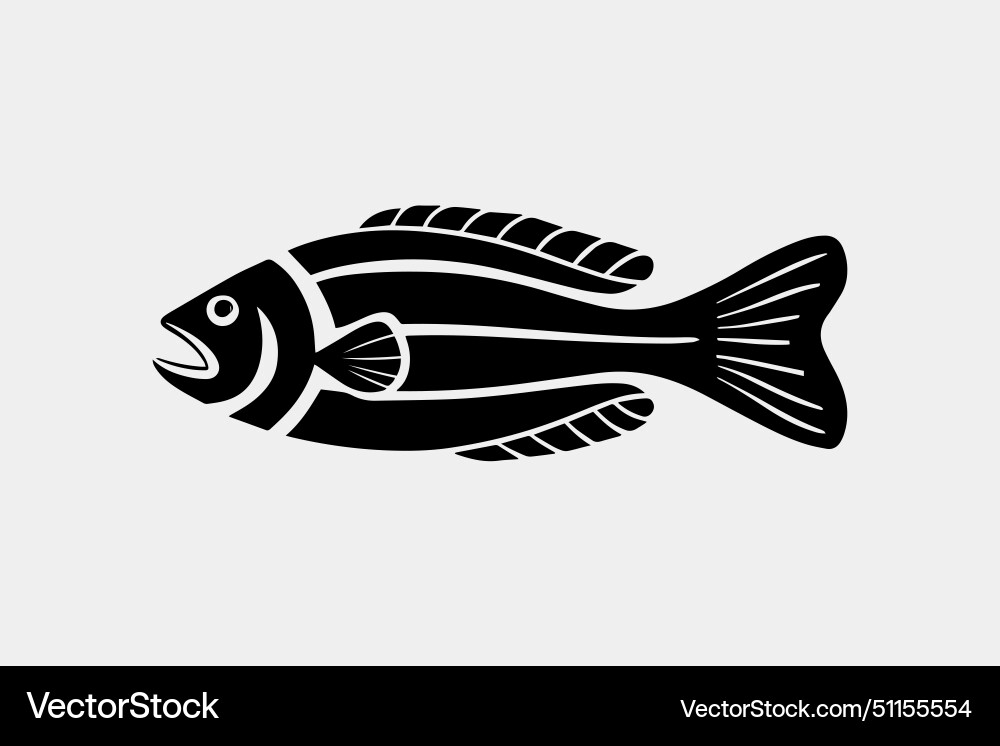Fish silhouette Royalty Free Vector Image - VectorStock