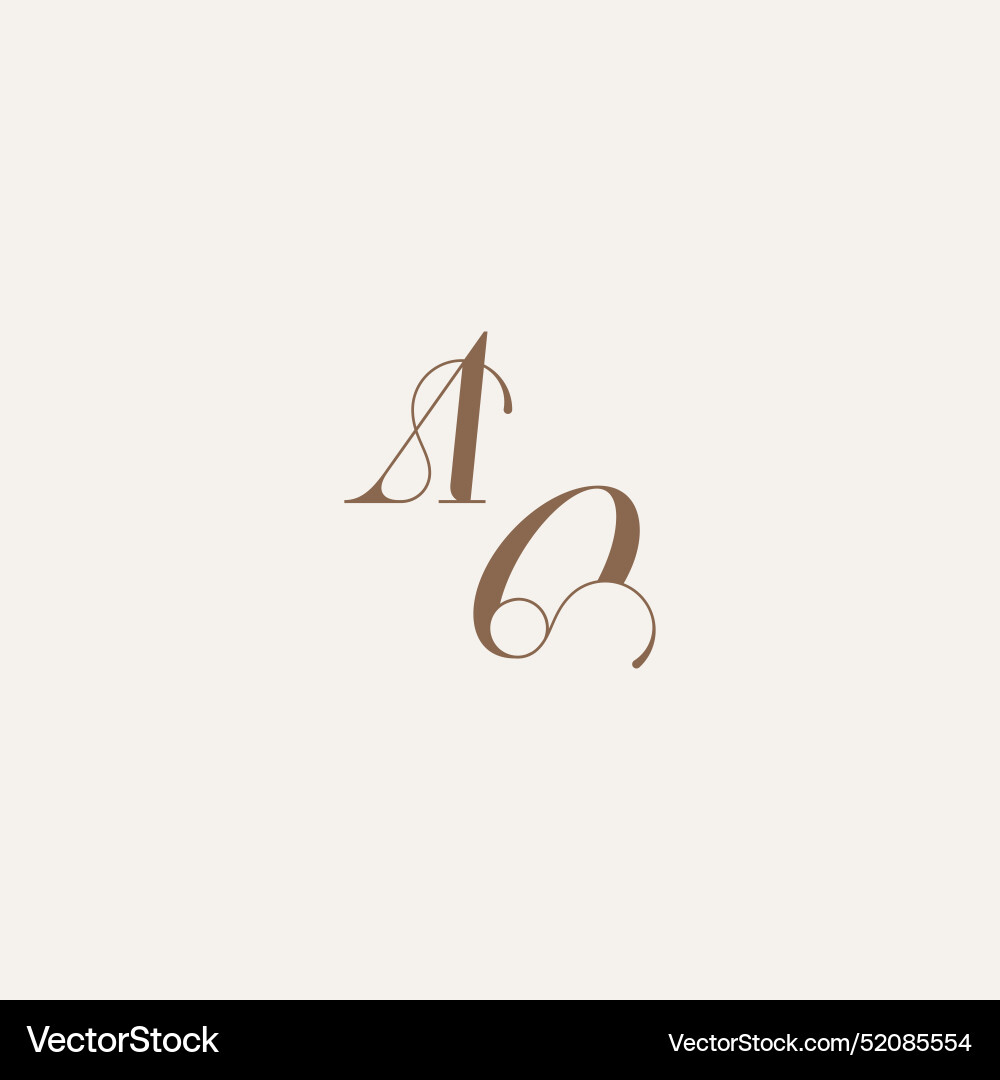 Initial monogram logo wedding concept design Vector Image