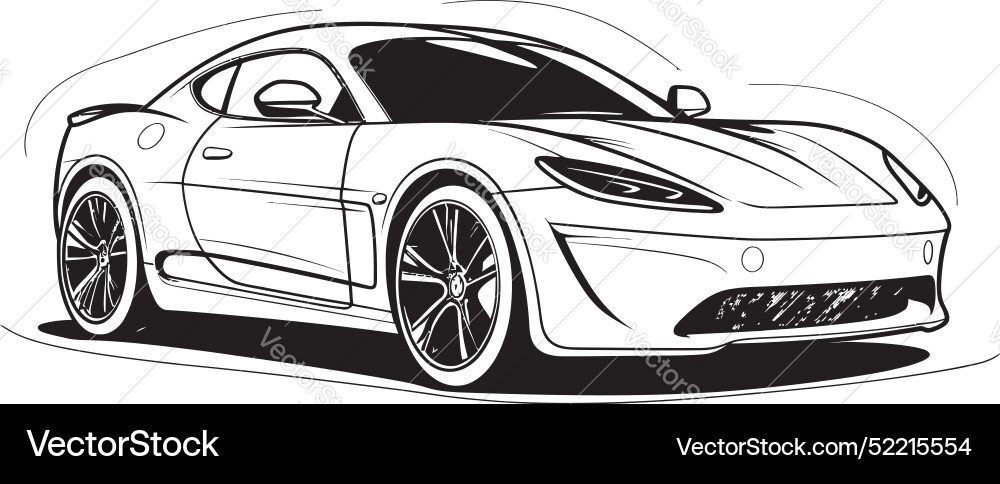 Streamlined icon black sports car mark innovative Vector Image