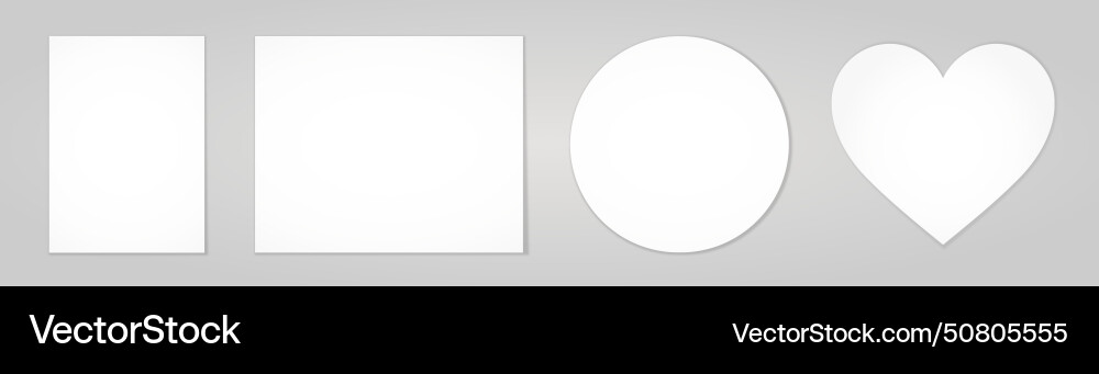 Blank white poster isolated Royalty Free Vector Image