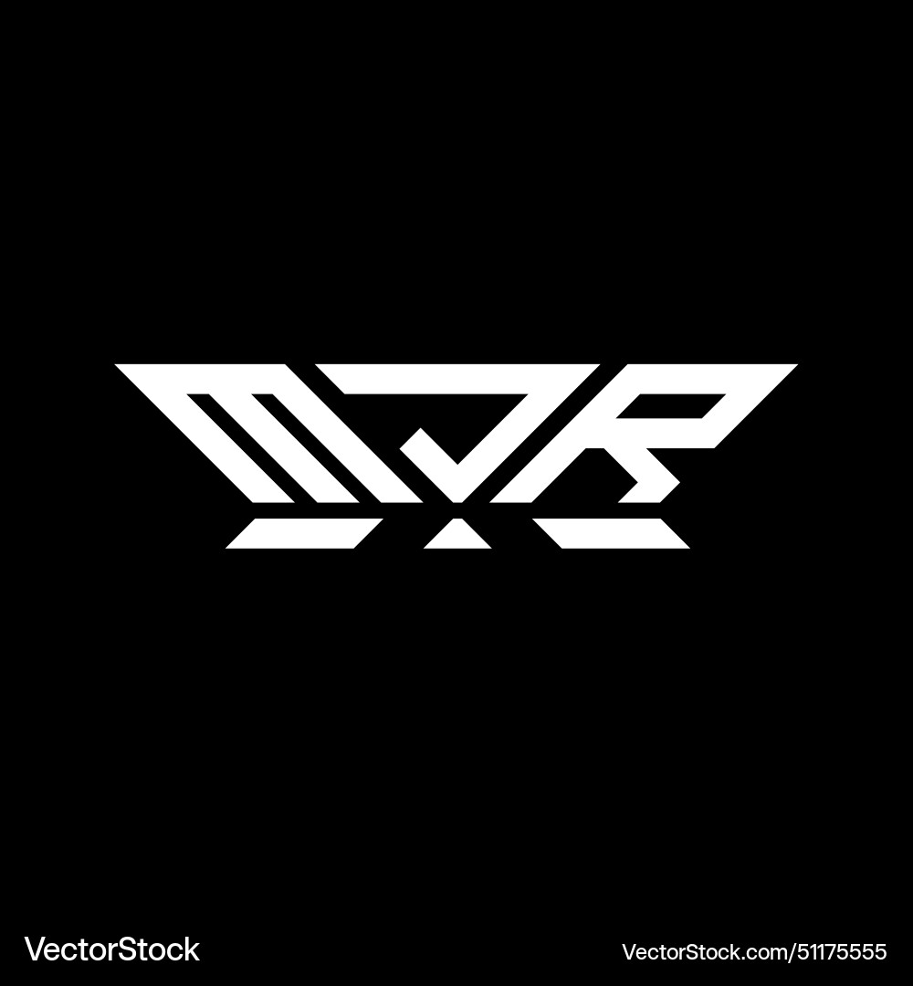 Mjr letter logo design simple and modern Vector Image