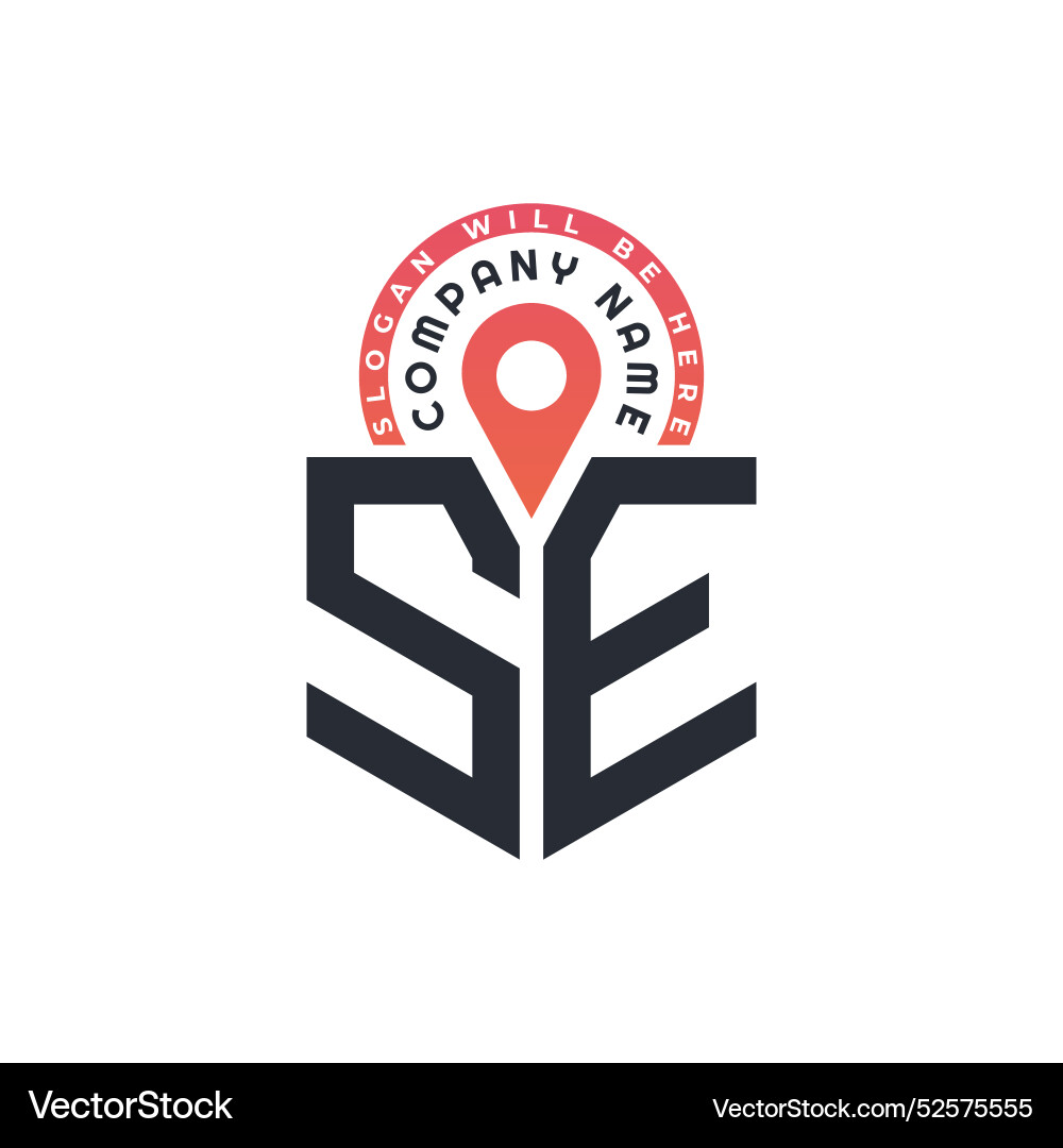 Se location logo design for human resources Vector Image