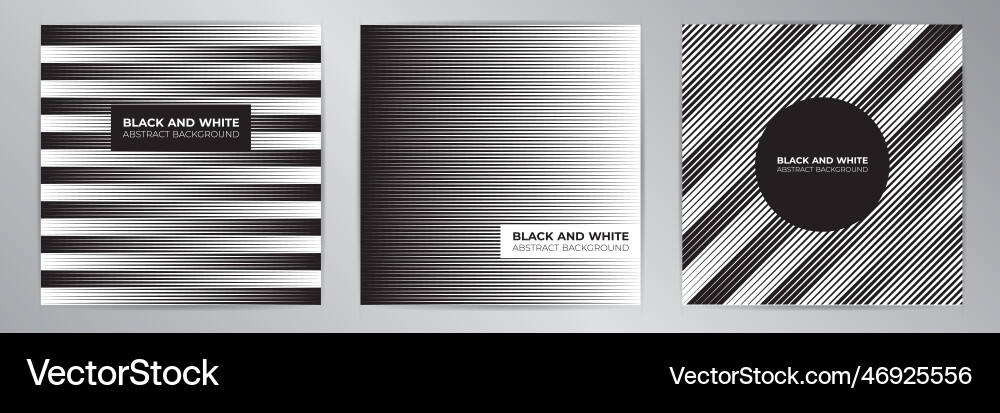 Modern banner design set black and white Vector Image
