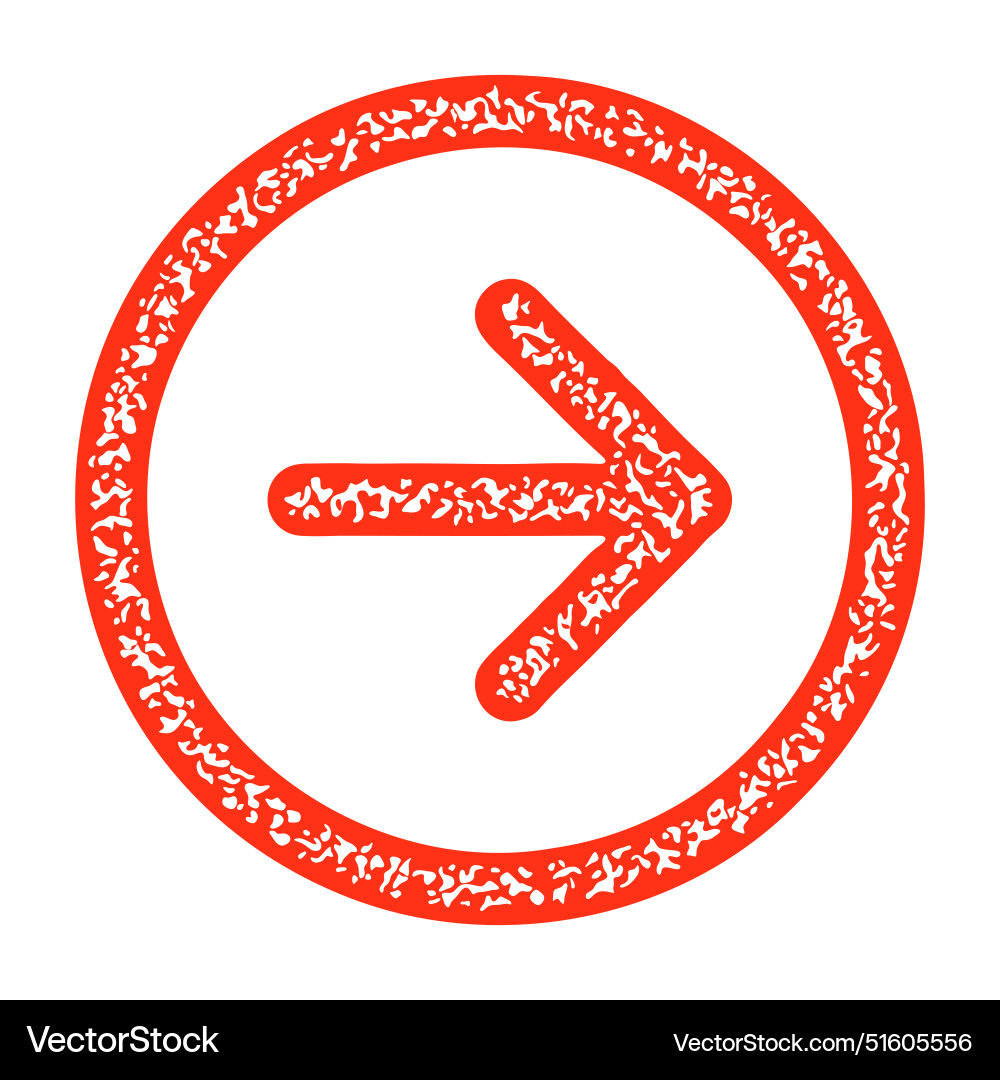 Red right arrow in circle icon Royalty Free Vector Image