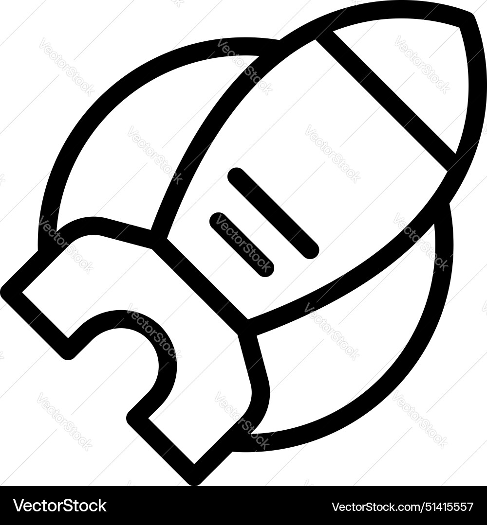 Black and white rocket icon Royalty Free Vector Image