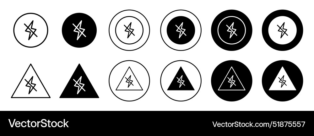 Camera flash off icon outline flat Royalty Free Vector Image