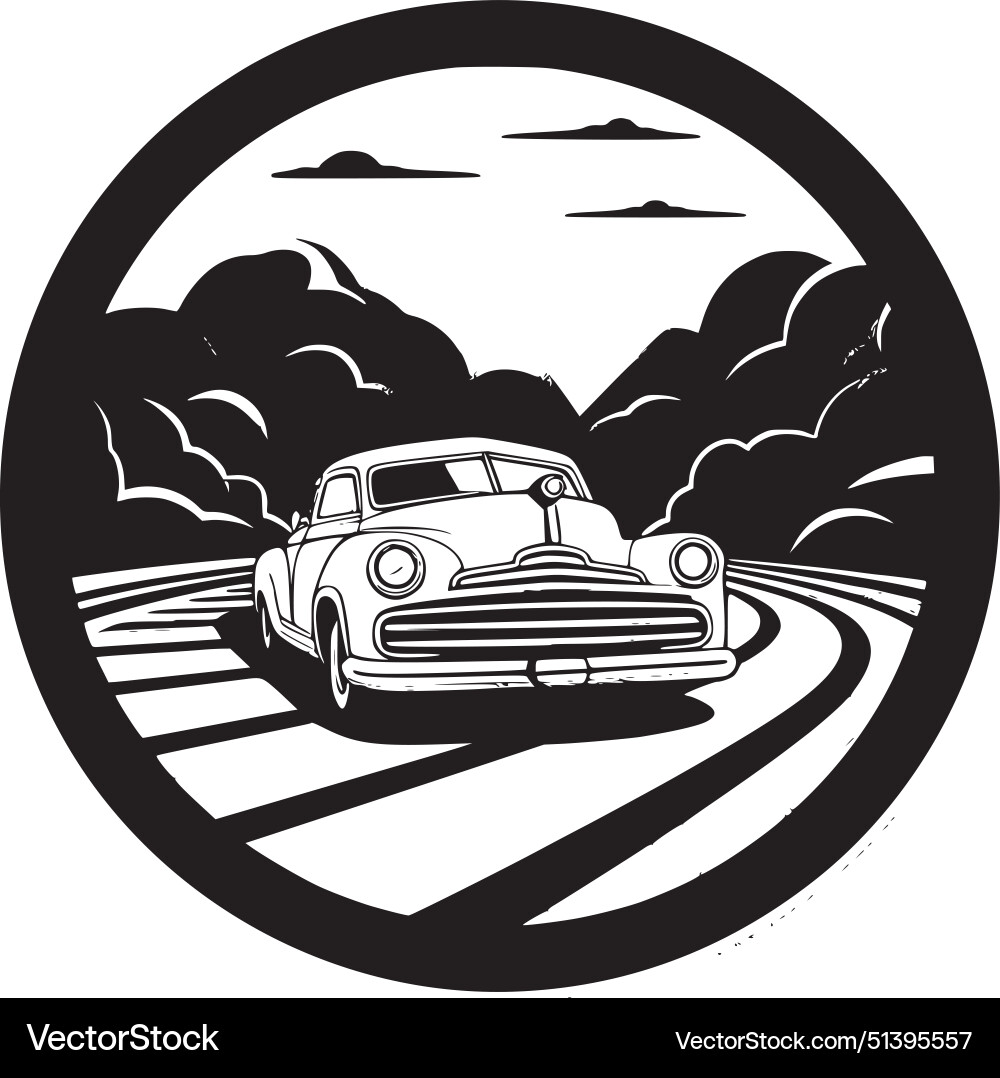 Car coaster - high quality logo ideal Royalty Free Vector