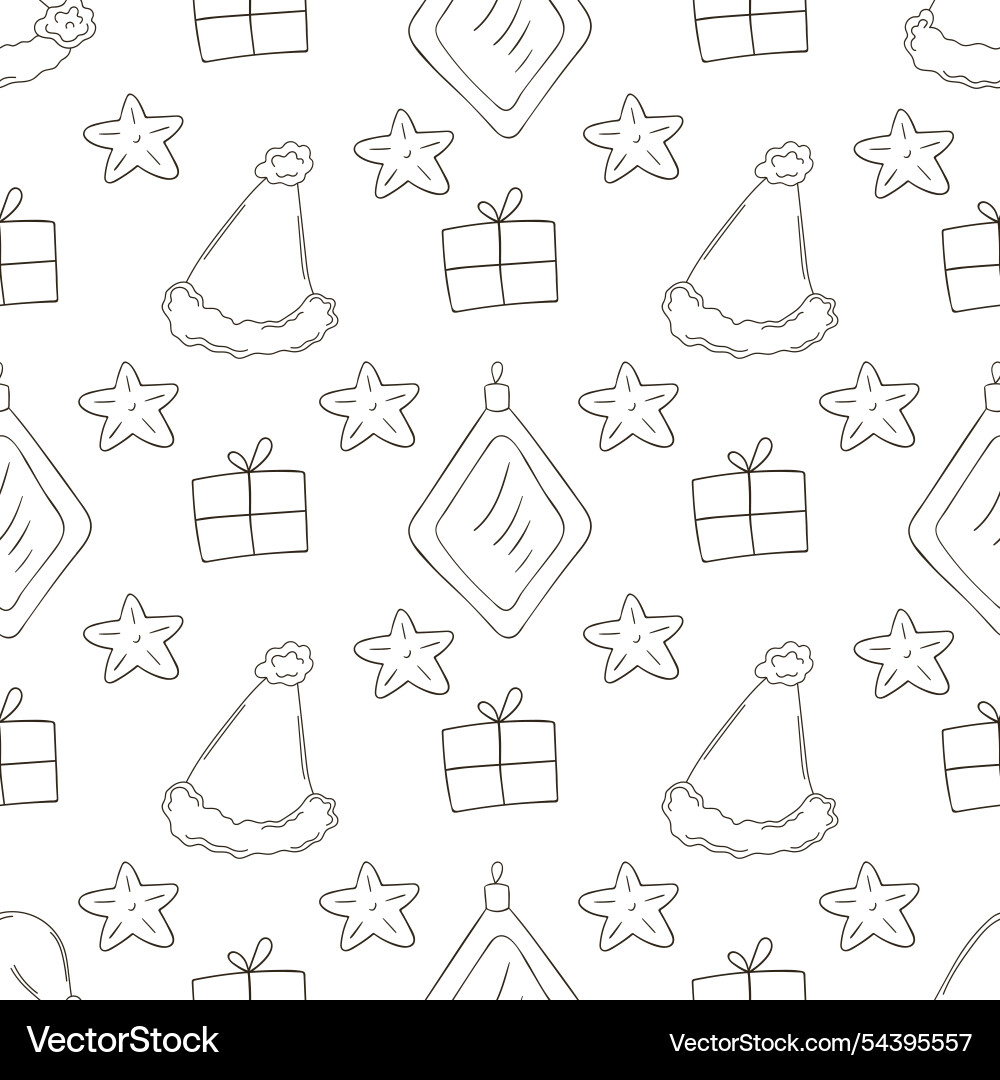 Christmas background coloring pattern in hand Vector Image