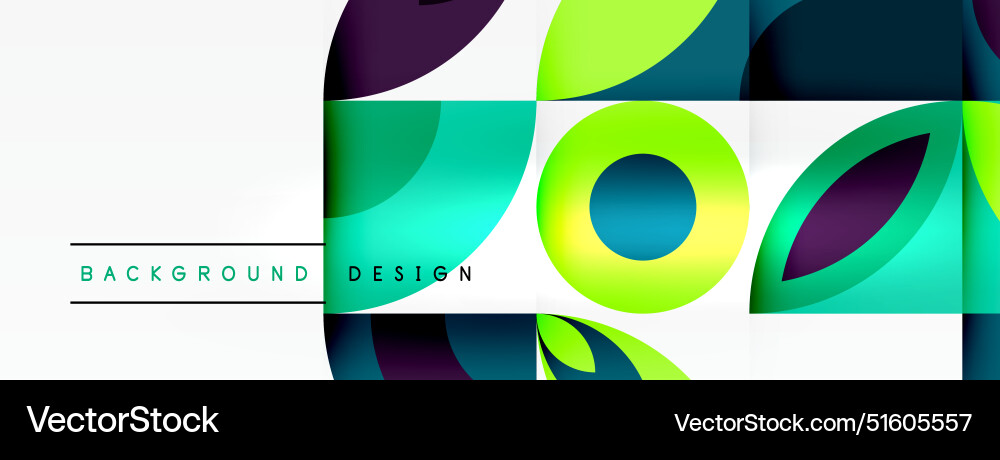 Circles and petals geometric beautiful abstract Vector Image