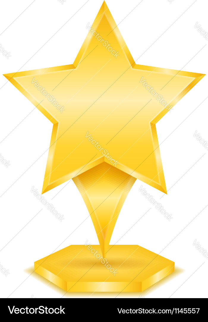 Golden star Royalty Free Vector Image - VectorStock