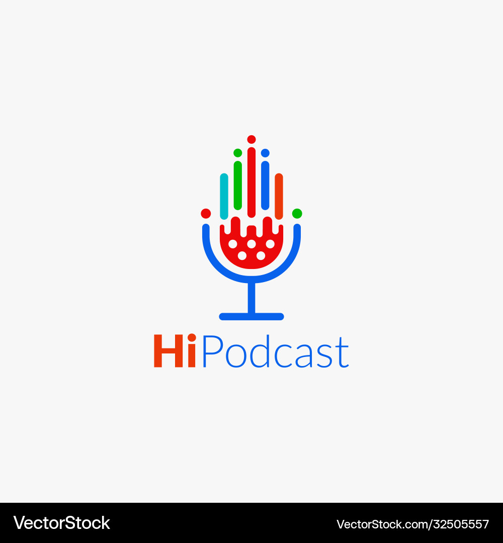 Hi podcast Royalty Free Vector Image - VectorStock
