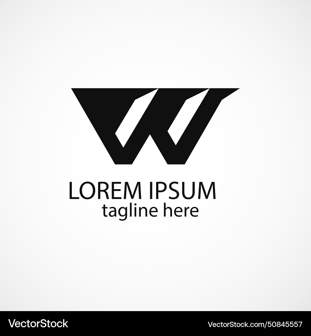 Initial w letter monogram abstract logo design Vector Image
