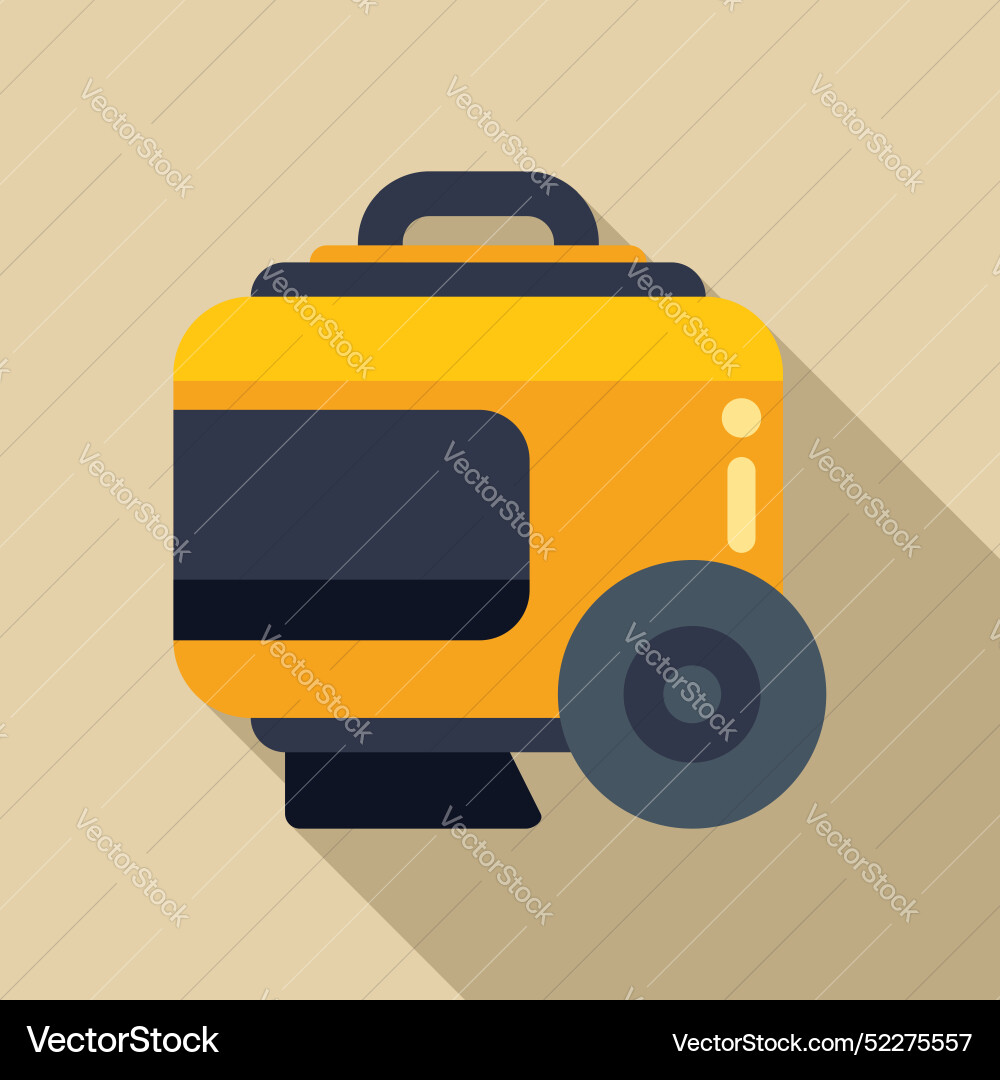 Portable generator providing power during Vector Image