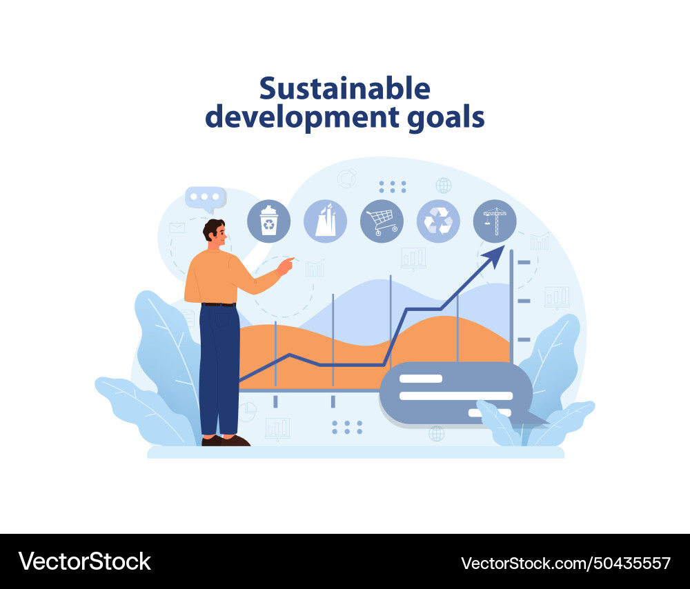 Sdg or sustainable development goals set global Vector Image