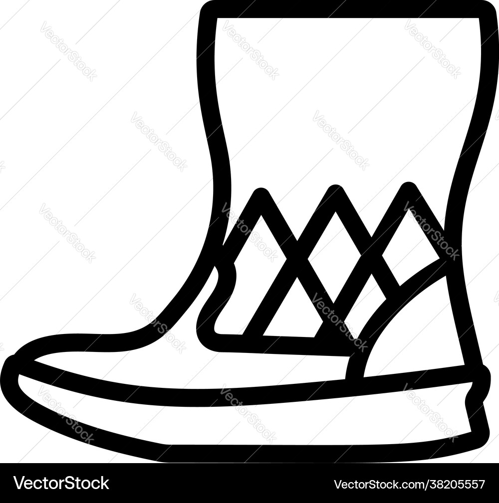 Woman fluffy boot icon Royalty Free Vector Image
