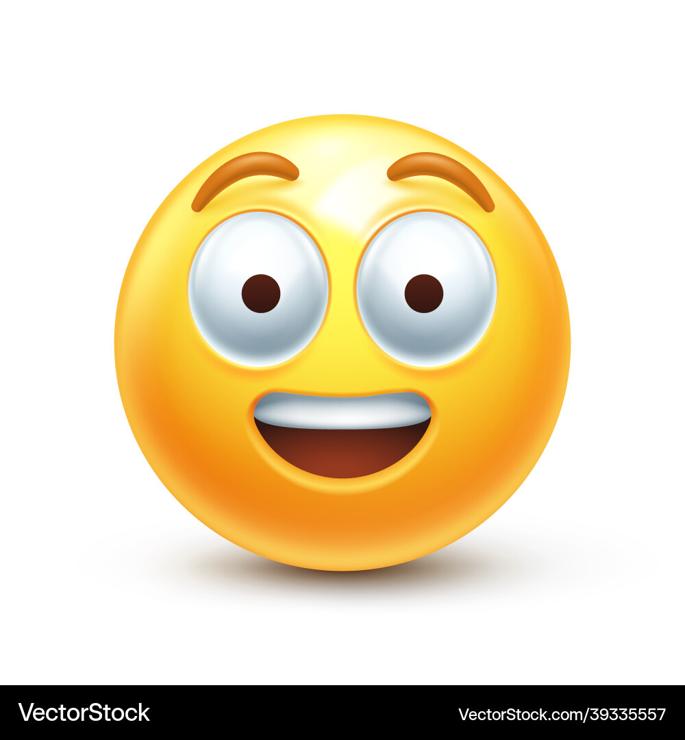 Wonder emoji Royalty Free Vector Image - VectorStock