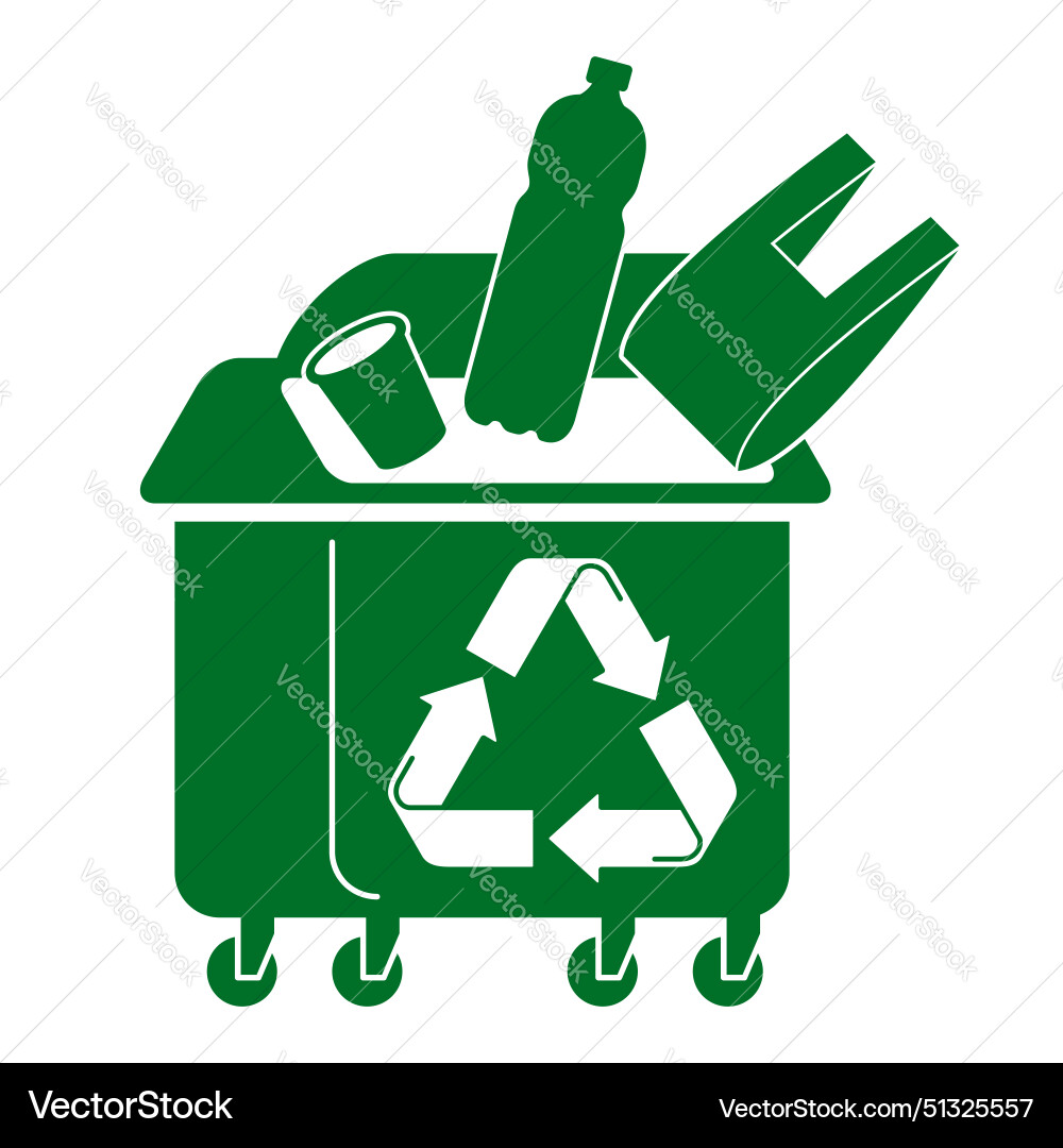 Zero waste - plastic products recycling Royalty Free Vector