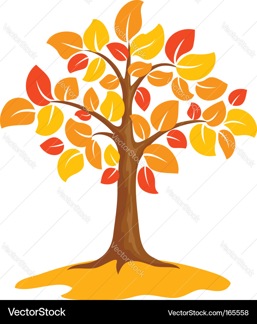 Autumn tree Royalty Free Vector Image - VectorStock